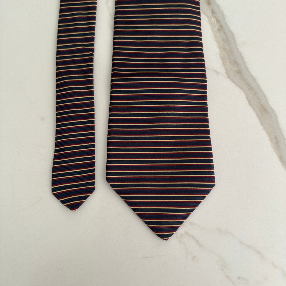 Brooks Brothers Makers Tie Men's Blue Striped All Silk Necktie Handmade ...