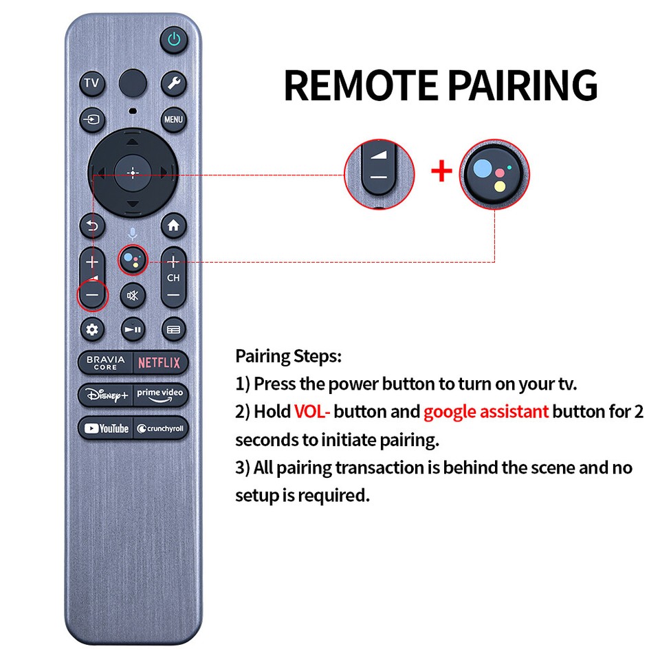 New RMF-TX910U For Sony 4K 8K Voice TV Remote Control RMF-TX900U KD ...
