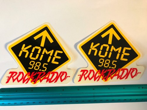 4 KOME 98.5 Rock and Roll Radio Station vtg decal stickers San Jose CA ...
