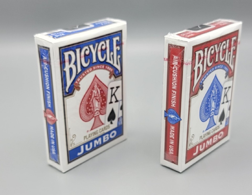 Bicycle Jumbo Face Playing Cards - Bicycle Poker Cards - 1 Red and 1 ...