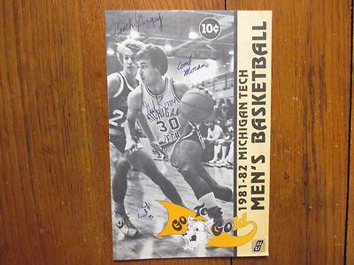 1981 Michigan Tech Men's Basketball Program(15 Signed/w/BILL GAPPY/GEOF ...