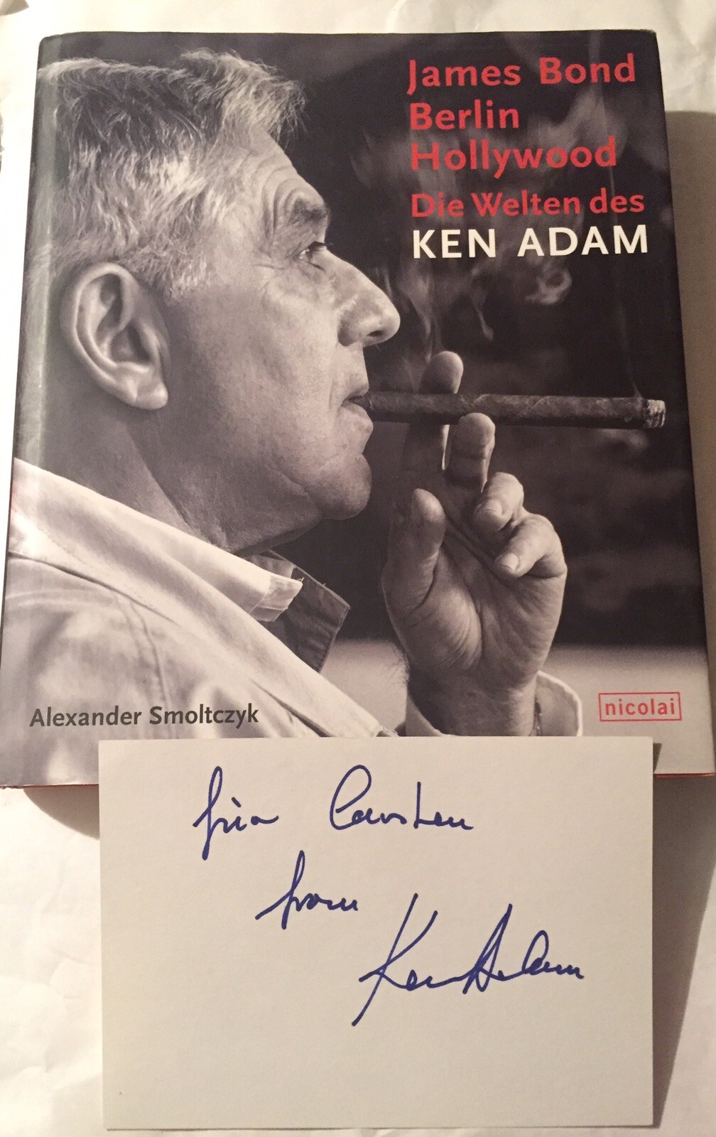 Ken Adam signiert James Bond Karte original Unterschrift Signatur ...