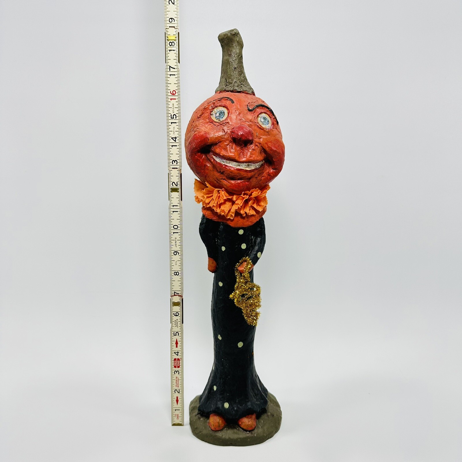 Debra Schoch Halloween Pumpkin Clown 19” Protruding Nose RARE Bethany ...