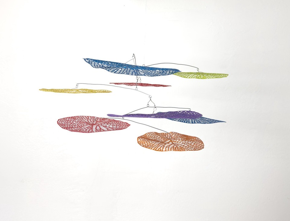 Modern Hanging Mobile Art Kirigami Plastic Colorful Kinetic Sculpture ...