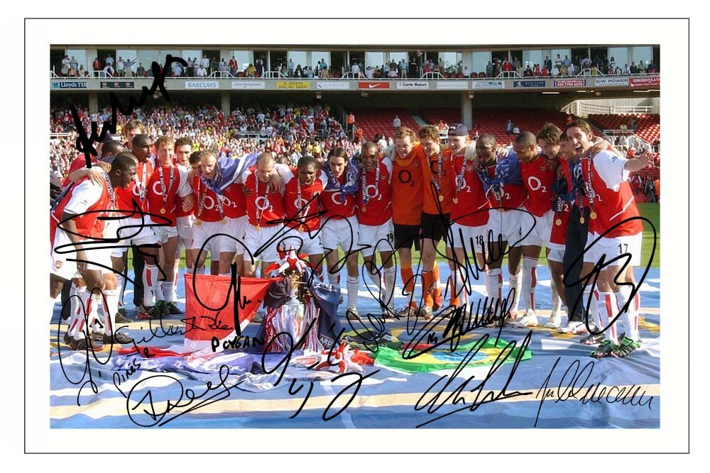 ARSENAL Invincibles Squad Signed Autograph PHOTO Fan Gift Signature ...