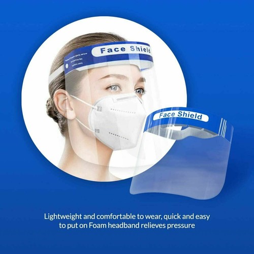 Safety Full Face Shield Reusable FaceShield Clear Washable Face Anti ...