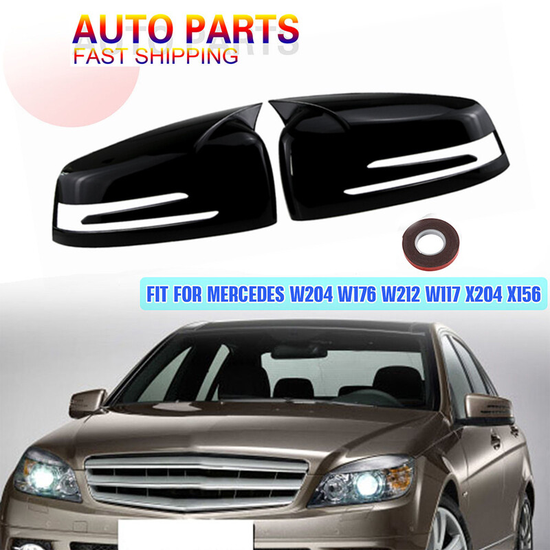 For Mercedes W176 W204 W212 X204 CLA250 Gloss Black Door Wing Mirror ...