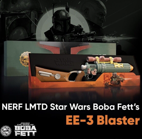 Star Wars Nerf Loba Fett Mandalorian Blaster 76 CM Life Size Hasbro IN ...