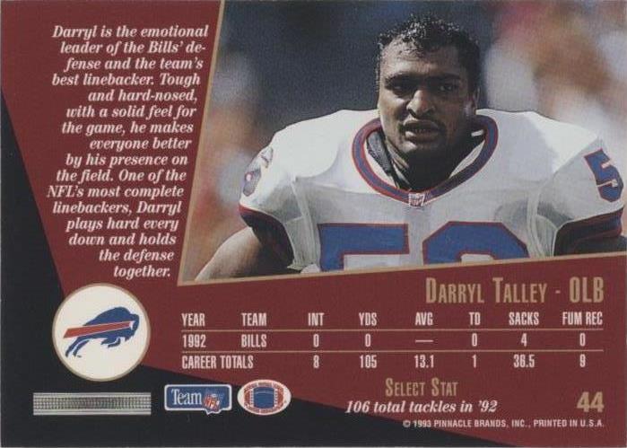 Las mejores ofertas en 1993 Score Select Darryl Talley #44 | eBay