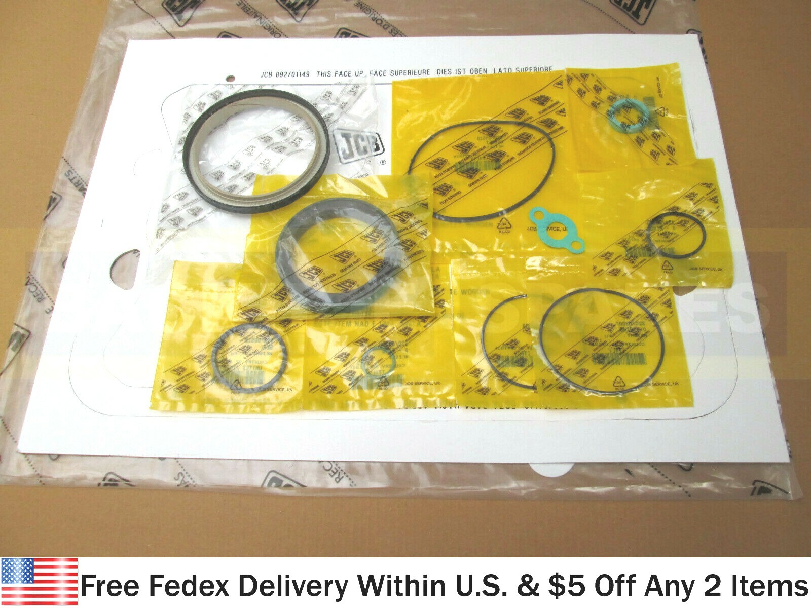 JCB PARTS - GEN. JCB KIT BOTTOM GASKET 444 ENG (320/09281 320/09383 320 ...