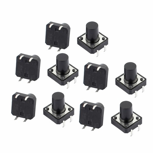 10Pcs 12mmx12mmx12mm Panel PCB Momentary Contact Tactile Tact Switch 4 ...