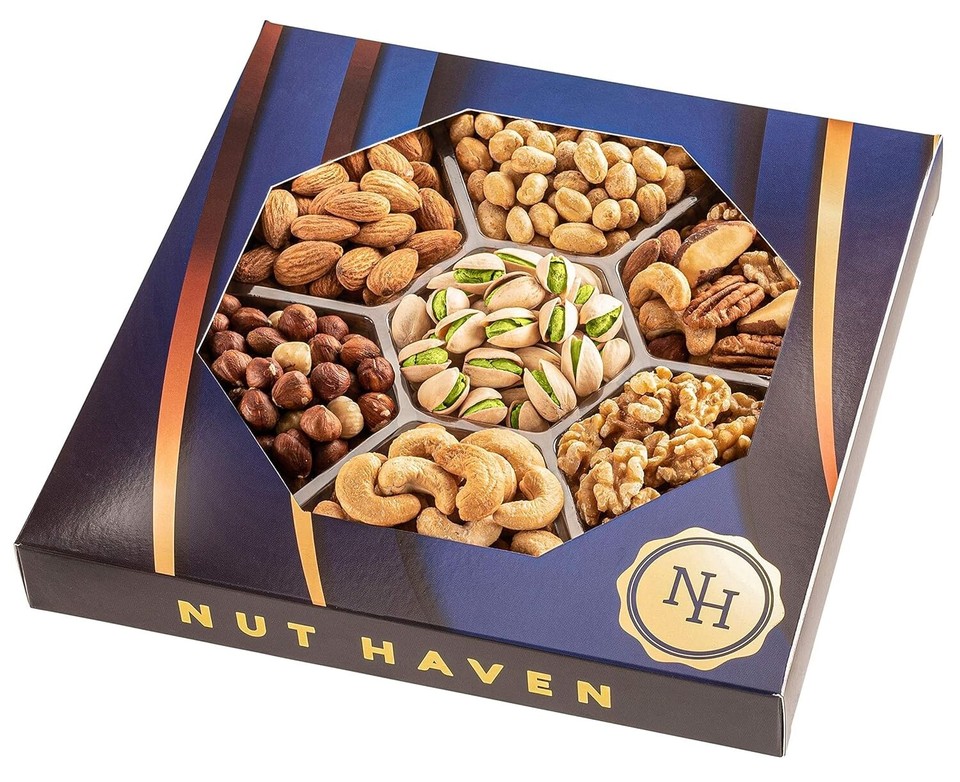 Deluxe Assorted Nut Gift Box - Perfect for Father's Day and Special ...