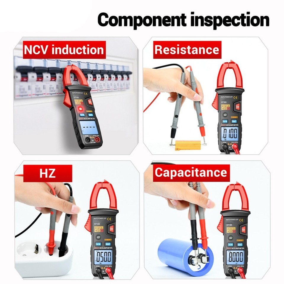 Handheld Digital Clamp Meter with High Definition LCD and Manual ...