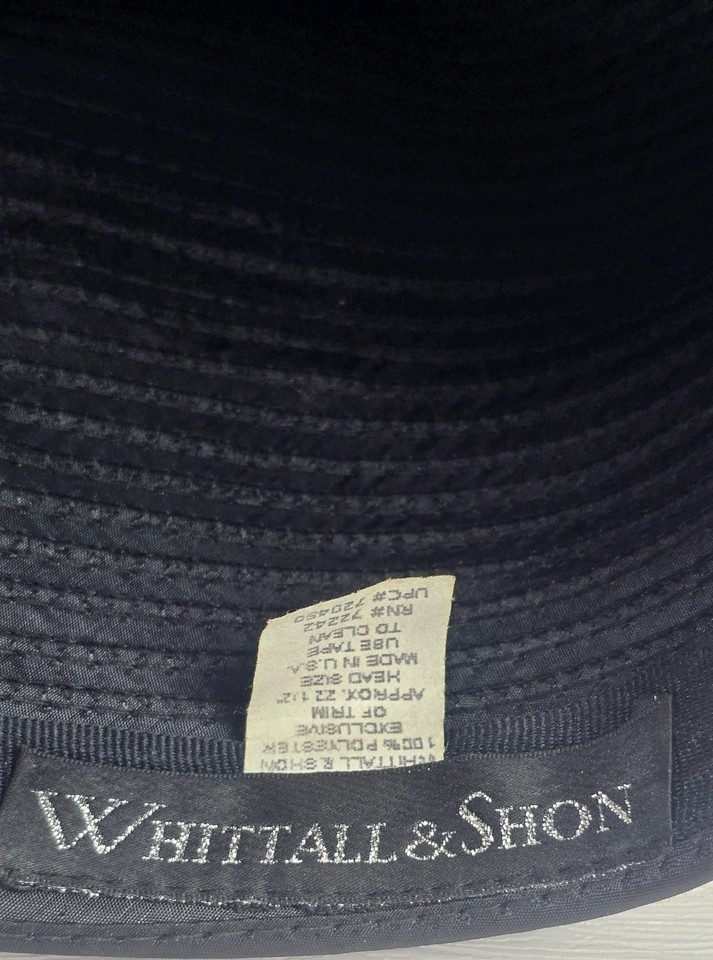 WHITTALL & SHON Ladies Stylish Black Church Hat Lg Bow & Crystals | eBay
