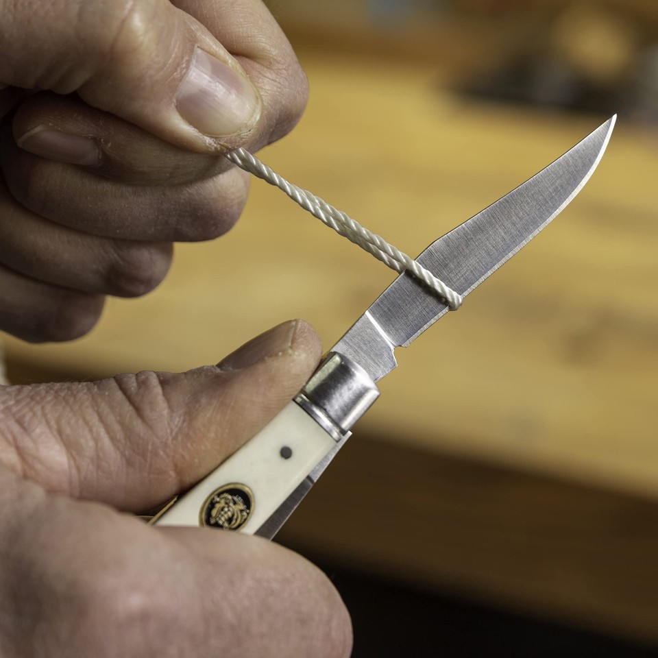 51363 Mr. Crappie Case Trapper Pocket Knife – White – Two Locking ...