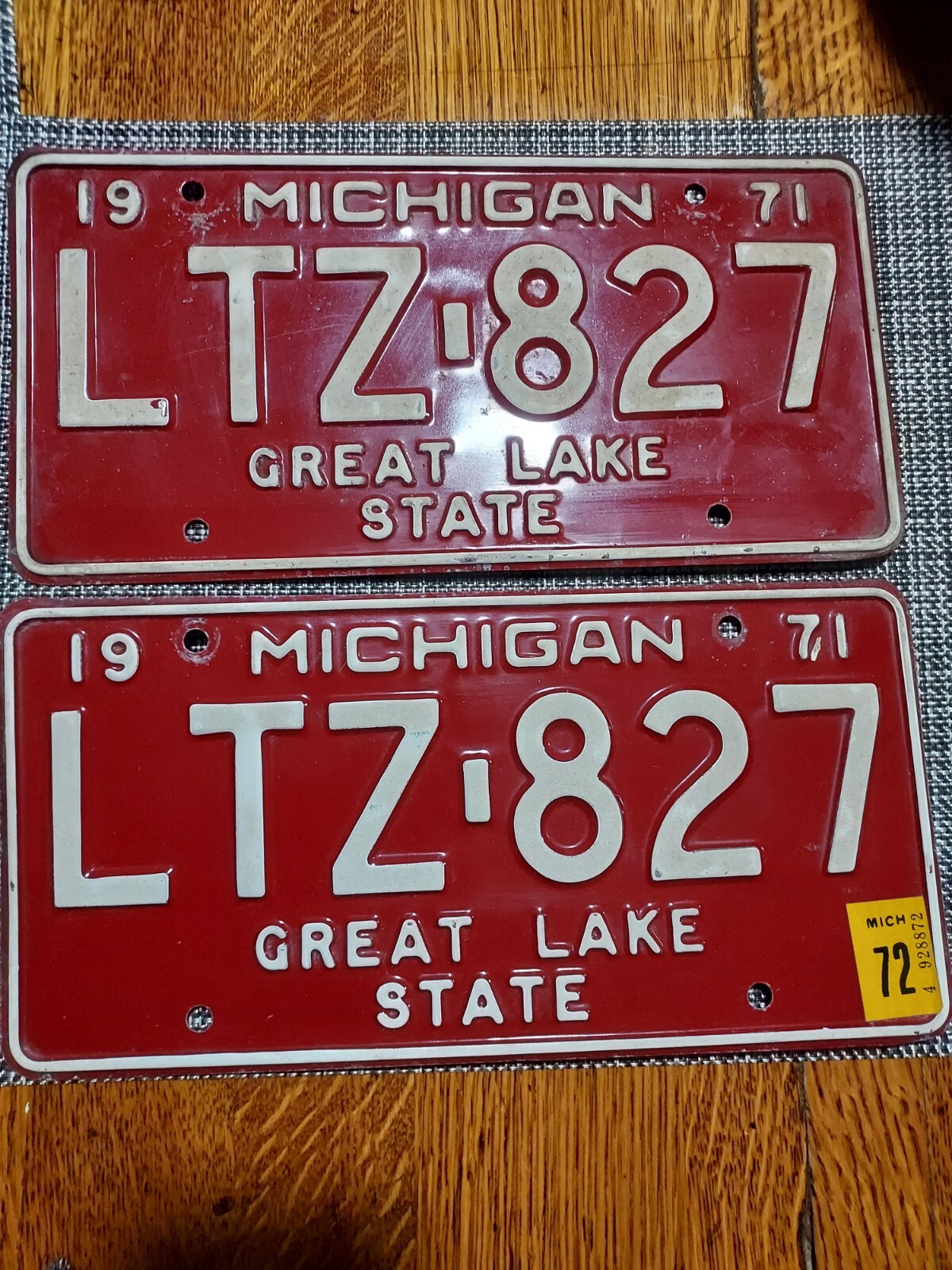 1971/1972 Matched Set Of Michigan License Plates | eBay