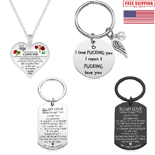 Romantic Love Tag Keychain To My Love Keychain To My Wife Necklace ...