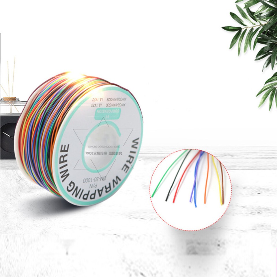Colorful Wire Tinned Copper Wire Electronic Wire for Circuit Board (8 ...