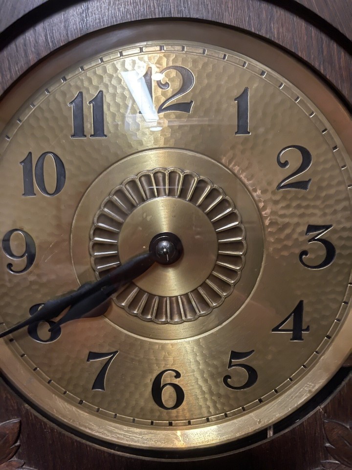 Antique GUSTAV BECKER 2 WEIGHT GRANDFATHER CLOCK Art Deco Style Works ...