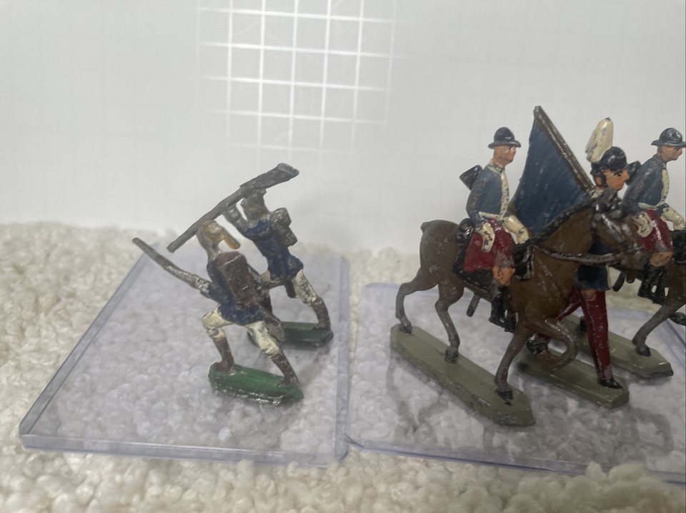 Vtg Toy Soldiers Lead Painted Flat Calvary Lot Of 5 | eBay