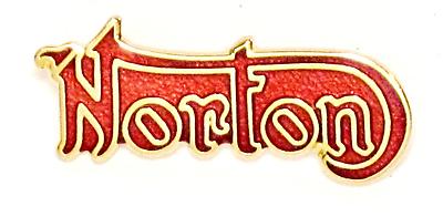 Norton Pin red lapel chrome enamel badge UK MADE | eBay Australia