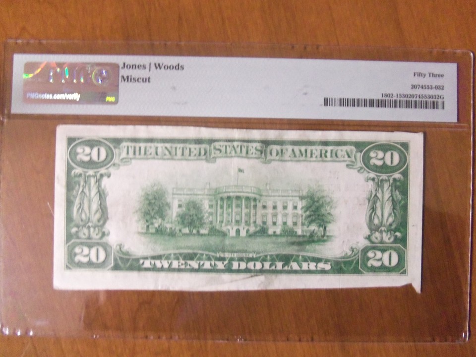 1929 $20 TYI LOVELAND NATIONAL BANK OF LOVELAND, OHIO PMG 53 CH. 6779 ...