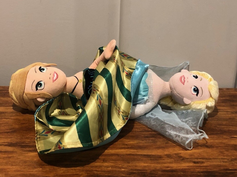 Disney Frozen Plush Lot Park Elsa and Anna Reversible,New Hide Away ...