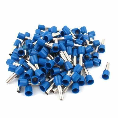 100 Pcs Wire Crimp Connector Terminal Insulated Ferrule Blue E6012 ...