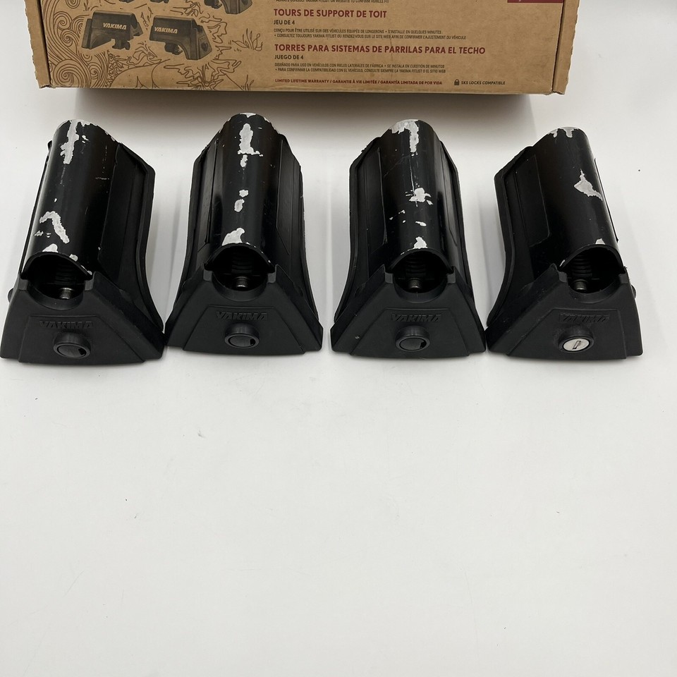 Yakima Railgrab Rooftop Rack Towers w/ covers, 2 Sizes of Claws #00138 ...