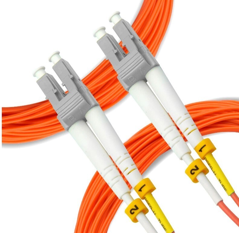 3M LC UPC to LC UPC Duplex PVC 50/125 OM2 Multimode Fiber Optic Patch ...