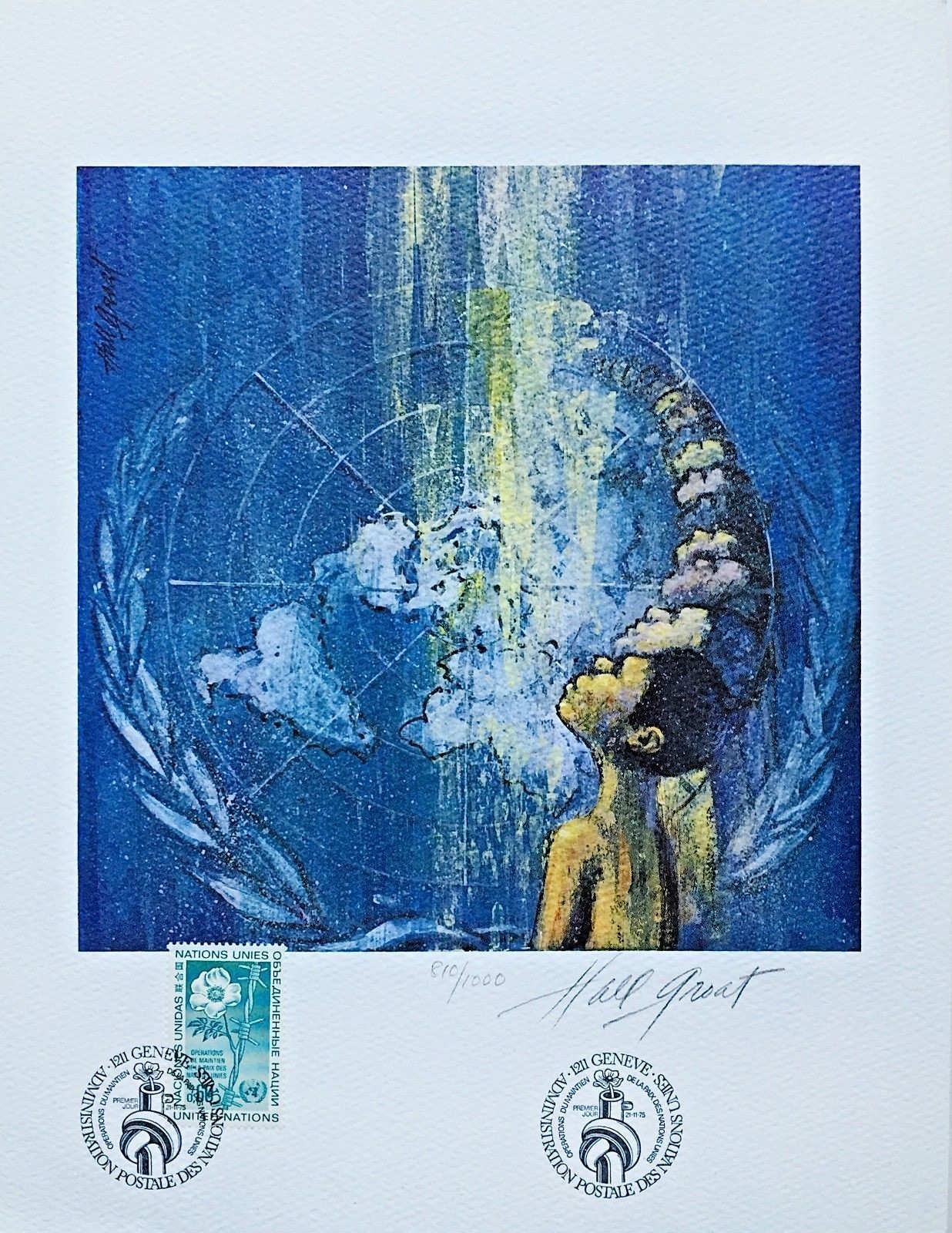 Hall Groat Limited Edition Signed (WFUNA) ART Lithograph Boys Around ...