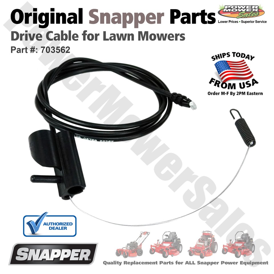 Genuine OEM Snapper Drive Cable for Lawn Mowers / SP65-550, SP65-625 ...