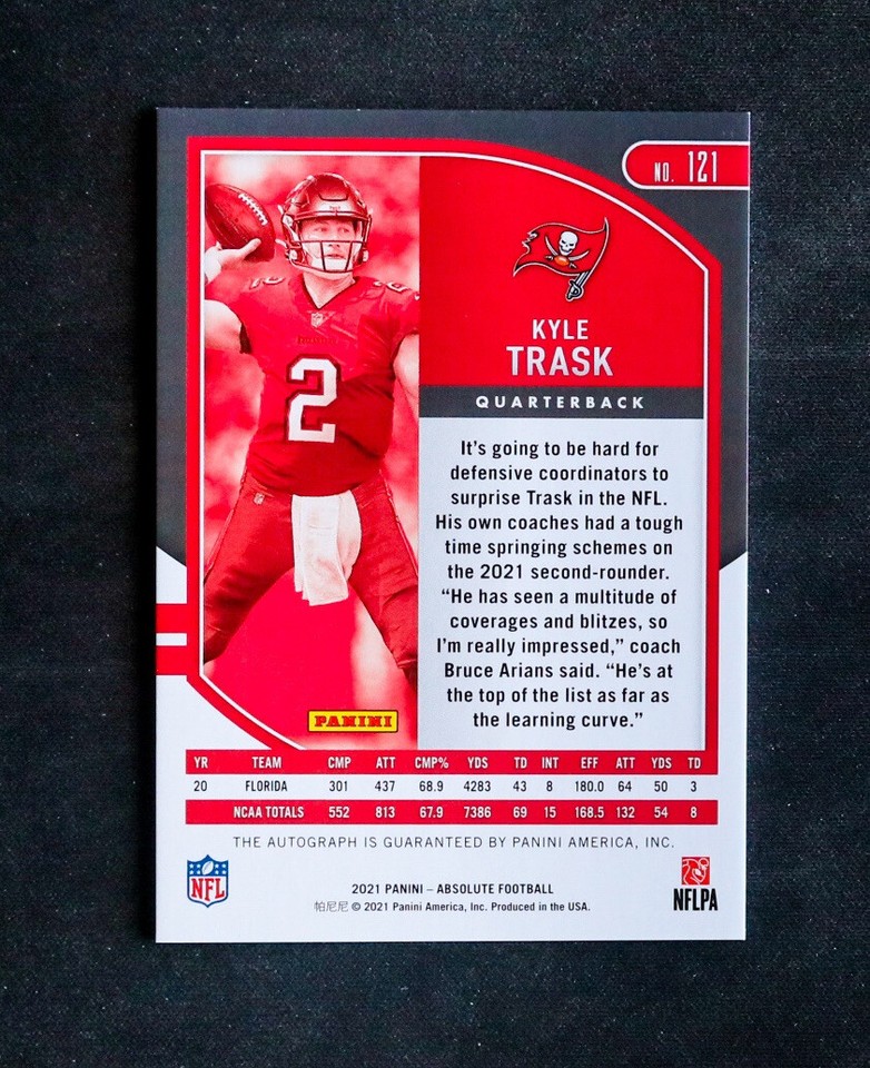 2021 Panini Absolute - Kyle Trask - Rookie Auto Green Signatures SSP ...