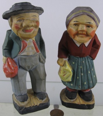 2 Deco Vintage 1930's Porcelain Figurines Hobo Depression Man & Woman ...