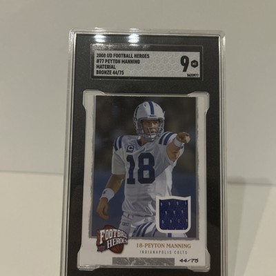 2008 Upper Deck Heroes Peyton Manning Patch /75 sgc 9 | eBay