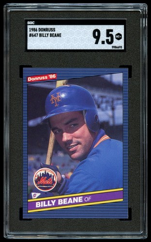 1986 Donruss #647 Billy Beane SGC 9.5 MINT+ Rookie RC | eBay