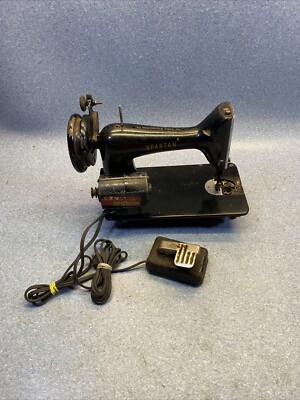 Vtg Singer Spartan Compact Sewing Machine Simanco RFJ9-8 Foot Pedal As ...
