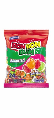 Colombina Bon Bon Bum Assorted Bubble Gum Pops 24pcs/pack 2pack | eBay