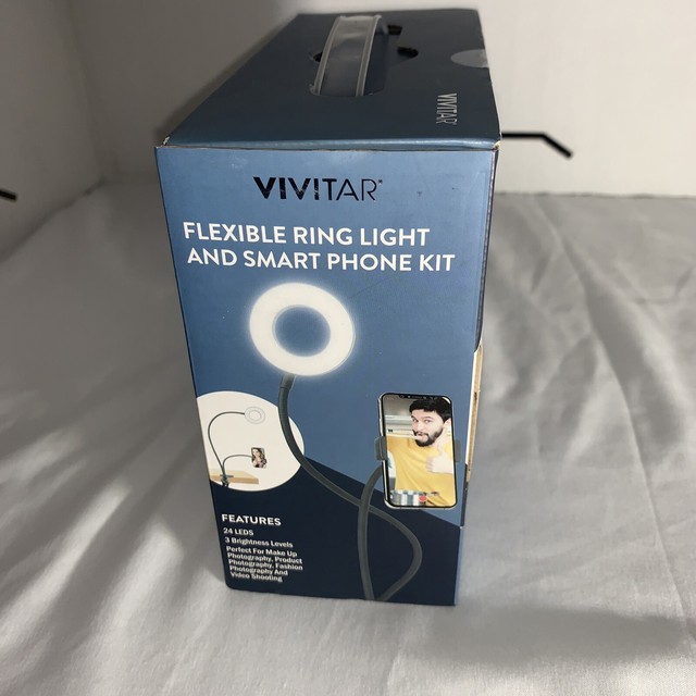 Vivitar 2 in 1 Flexible Ring LED Light & Smartphone Kit Vlog/podcast ...