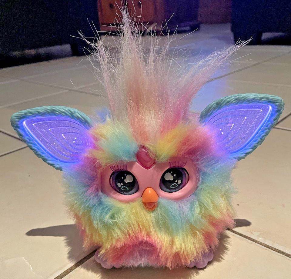 Furby Tie Dye Rainbow Interactive Toy Talking, Dancing Hasbro 2023 ...