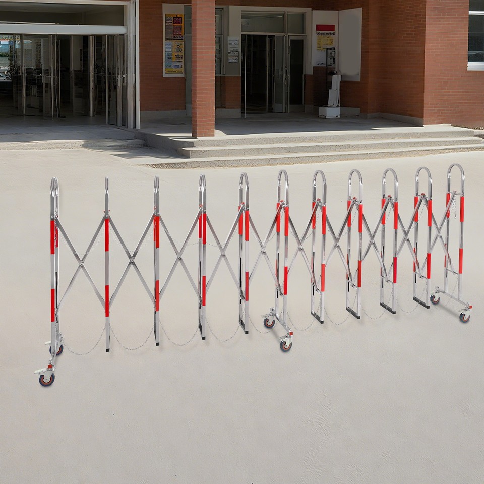 Portable Barrier, Expandable Barricade, Safety Barrier with Casters | eBay