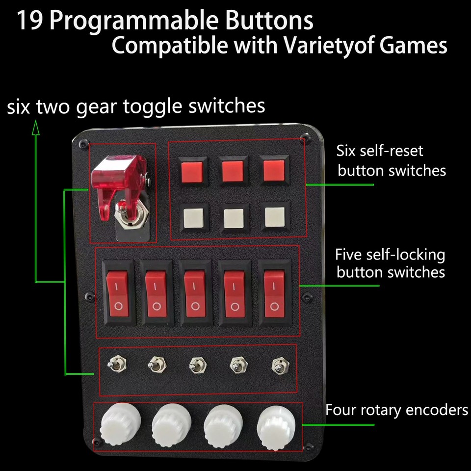 Simulator American Truck Button Box For G27/G29/G920/G923 MOZA R3/R5/R9 ...