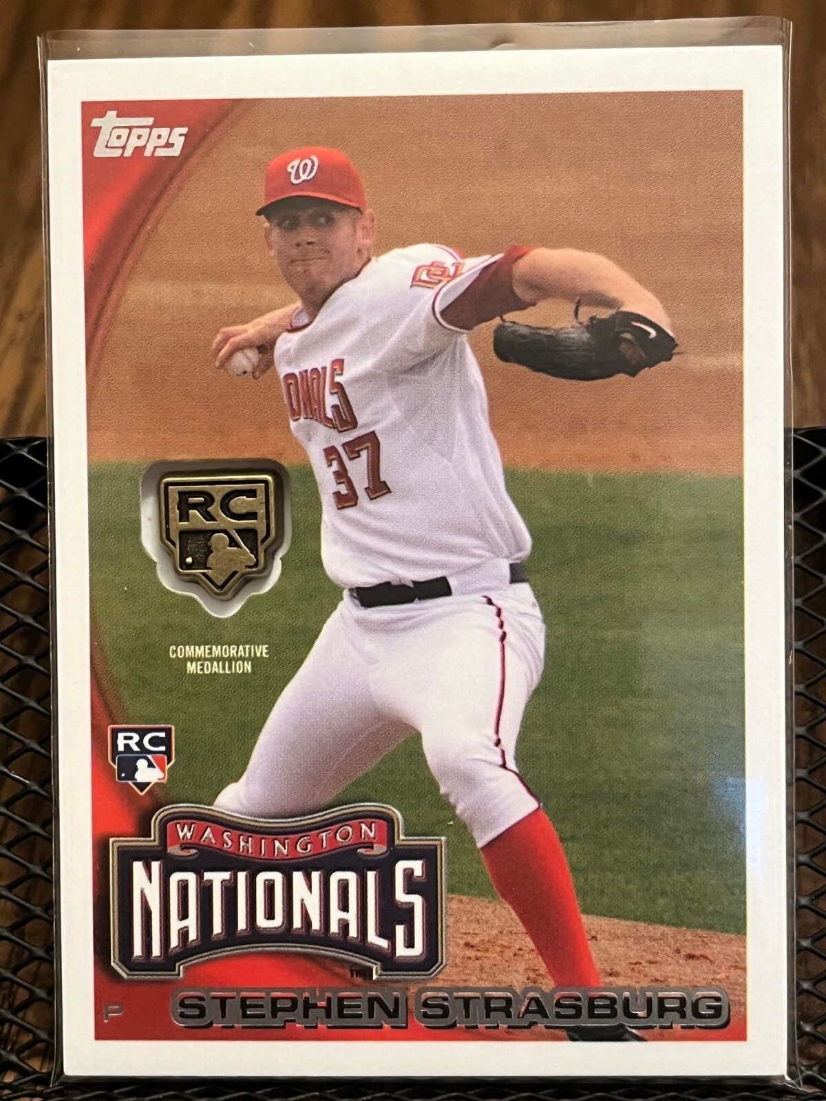 STEPHEN STRASBURG 2020 TOPPS SERIES ONE NATIONALS ROOKIE LOGO MEDALLION ...