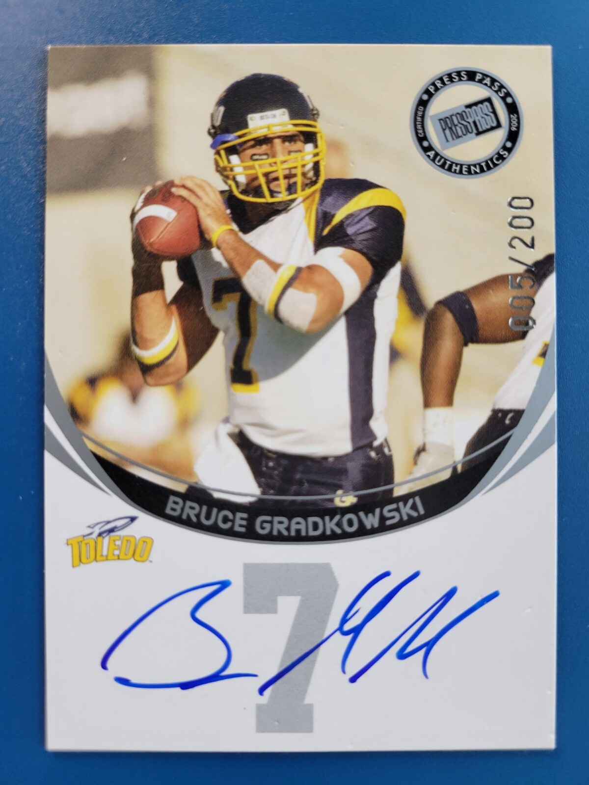 Bruce Gradkowski 2006 PRESS PASS AUTHENTIC AUTO #D 005/200 TOLEDO! | eBay