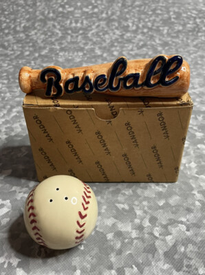 Vintage 1995 Baseball Bat And Ball Salt and Pepper Shakers By Vandor ...