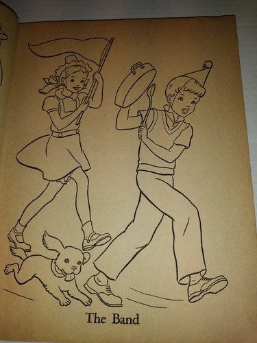 1955 WHOPPER WHITMAN Paint Book Children's Color Coloring Dogs Kids ...