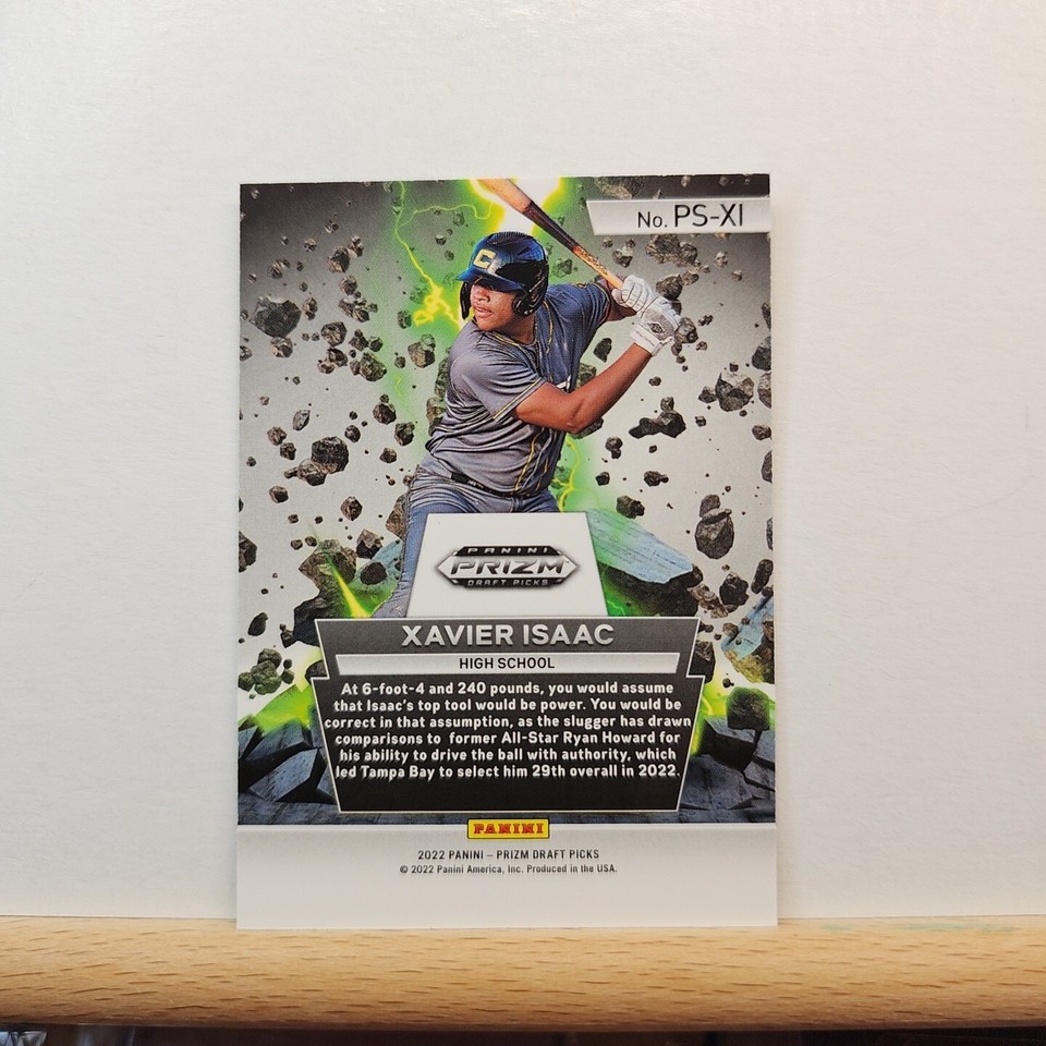 2022 Prizm Draft Picks Baseball Xavier Isaac base Power Surge card # PS ...