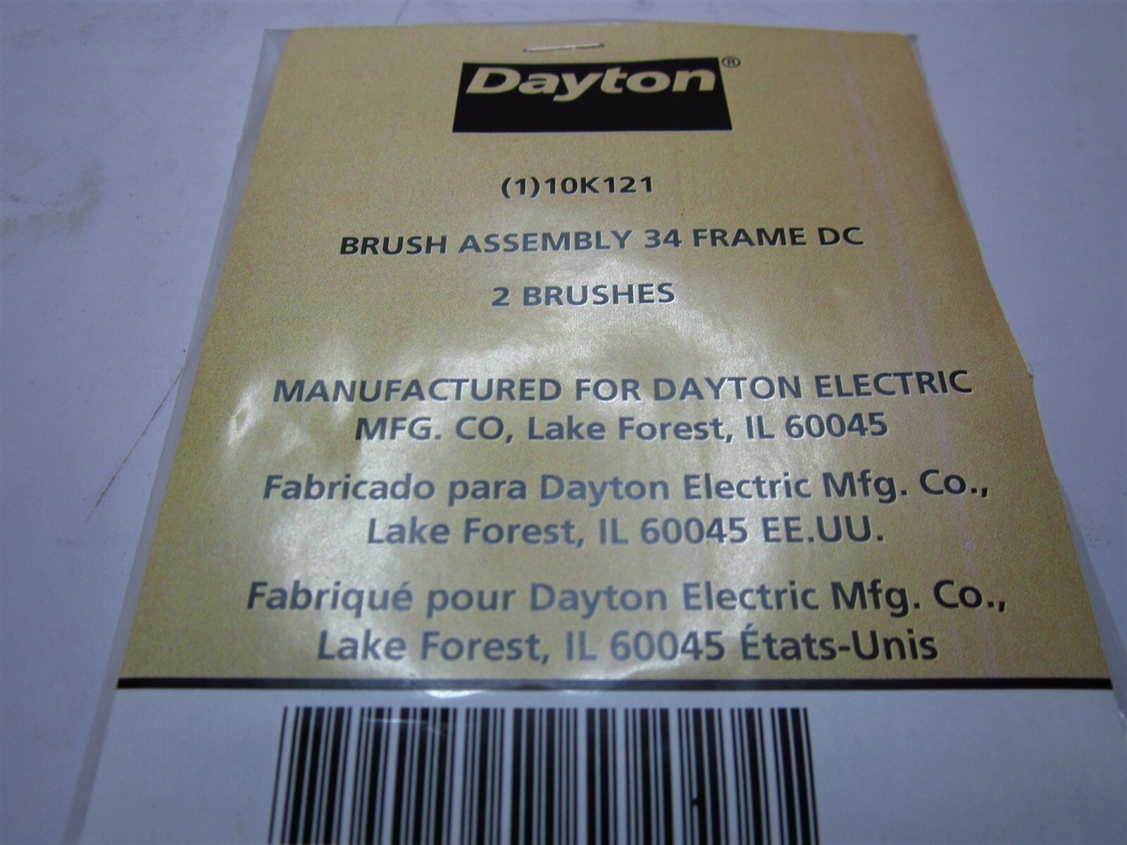 (10K121) 34 Frame DC Replacement Motor Brush Set w/ 2 Brushes 2 Springs ...