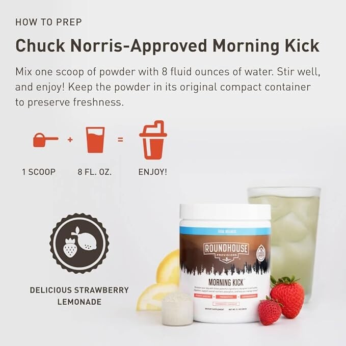 by Chuck Norris Morning Kick, Greens Superfood Powder Supplement with ...