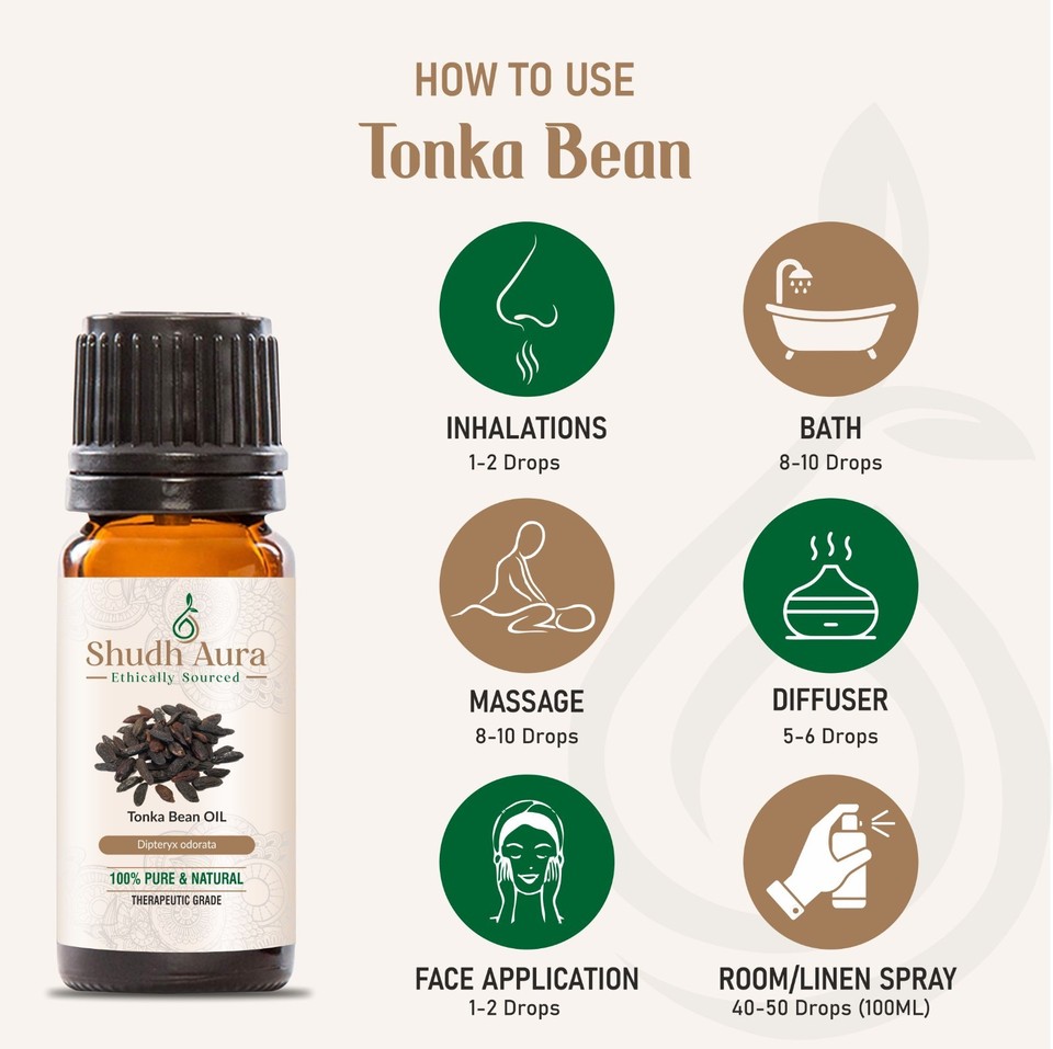 Tonka Bean Absolute Essential Oil 00% Pure, Undiluted, and Natural ...